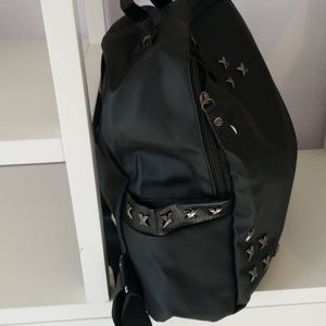 Bags | Black Backpack With X Design | Poshmark